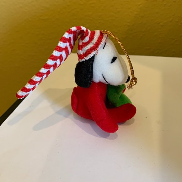 Applause | Holiday | Peanuts Snoopy Christmas Ornament Plush In Pjs ...